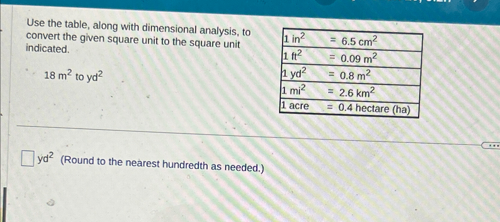 Solved Use the table, along with dimensional analysis, to | Chegg.com