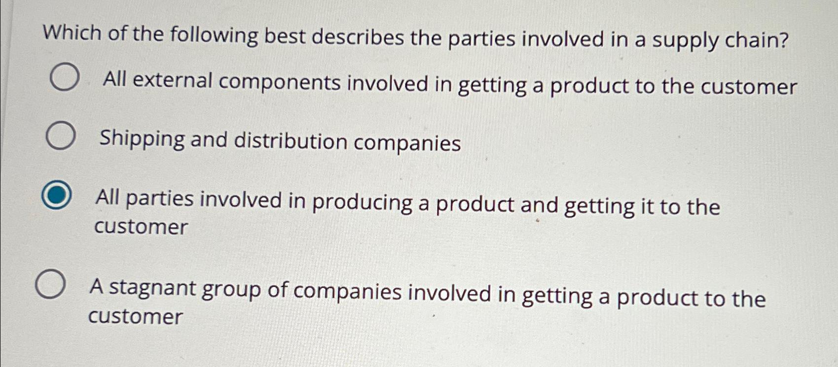 Solved Which of the following best describes the parties | Chegg.com