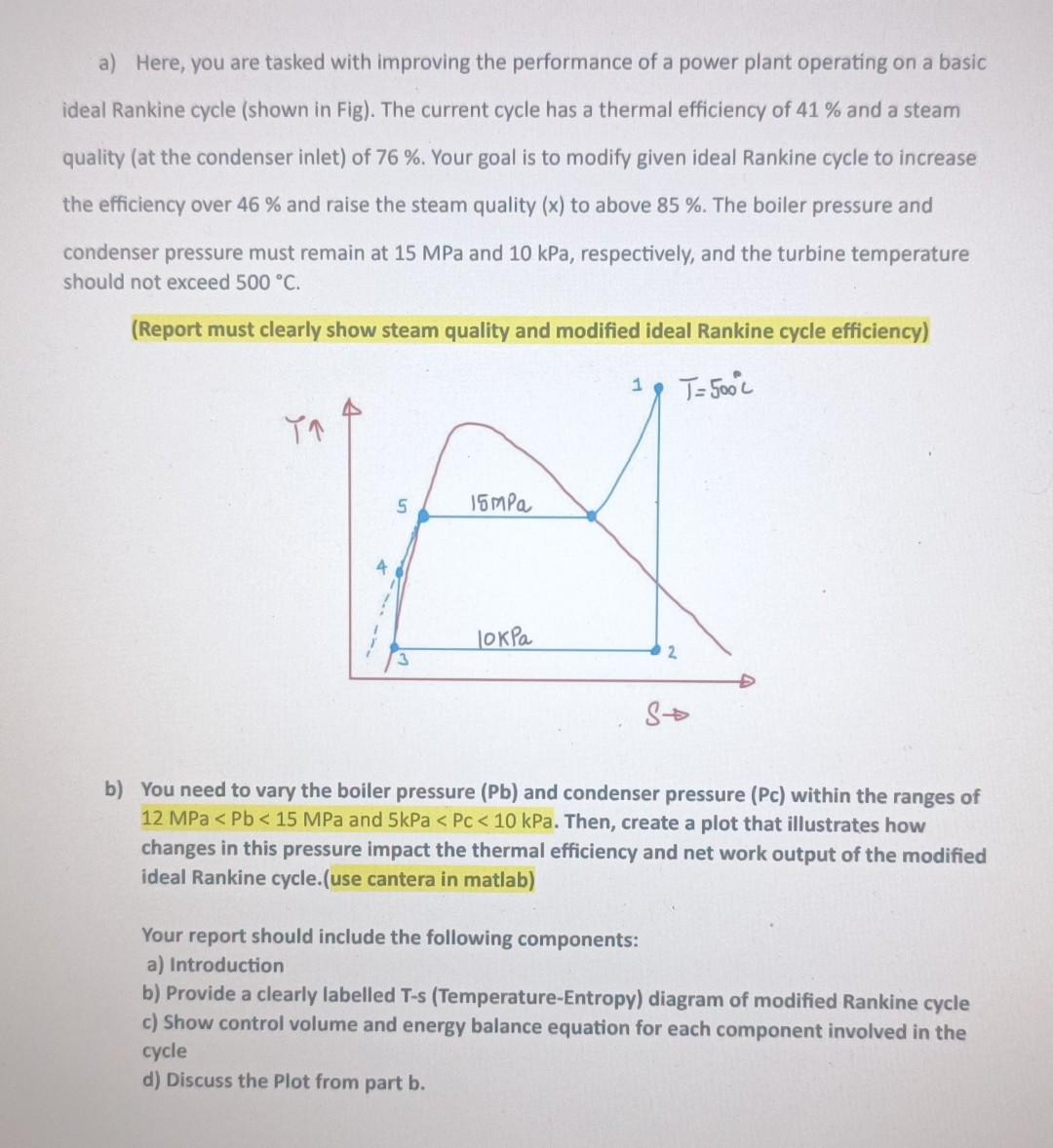 Solved a) Here, you are tasked with improving the | Chegg.com