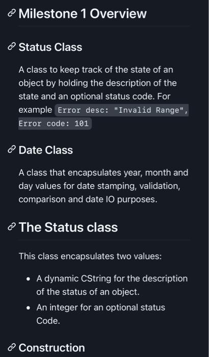 Solved The Project Milestone 1 Before we start developing | Chegg.com