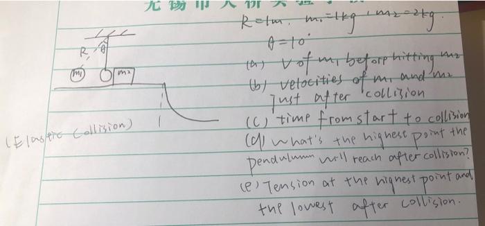 Solved (h) V of m1 beforp hitting m2 (b) Velocities of m1 | Chegg.com