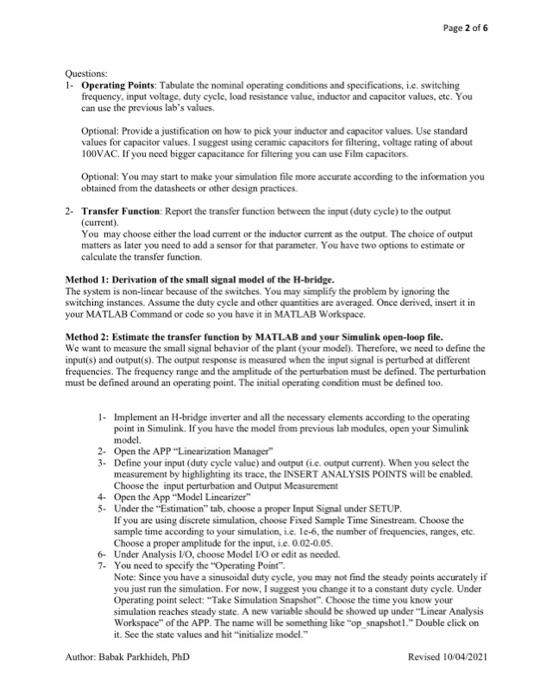 The deliverables include a written report, simulation | Chegg.com