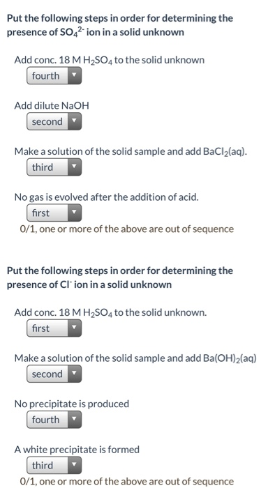 Solved Put the following steps in order for determining the | Chegg.com