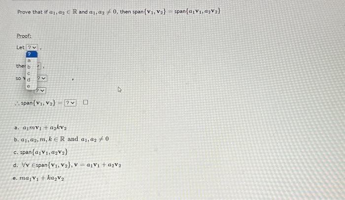 Solved Prove that if a1,a2∈R and a1,a2 =0, then | Chegg.com