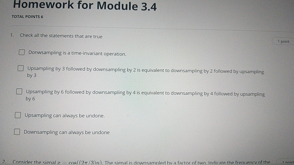 Solved Homework For Module 3 4 Total Points 6 1 Check All