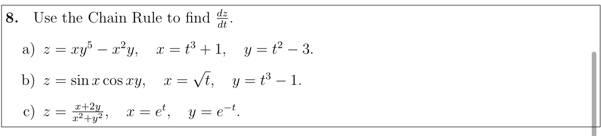 Solved Use the Chain Rule to find | Chegg.com