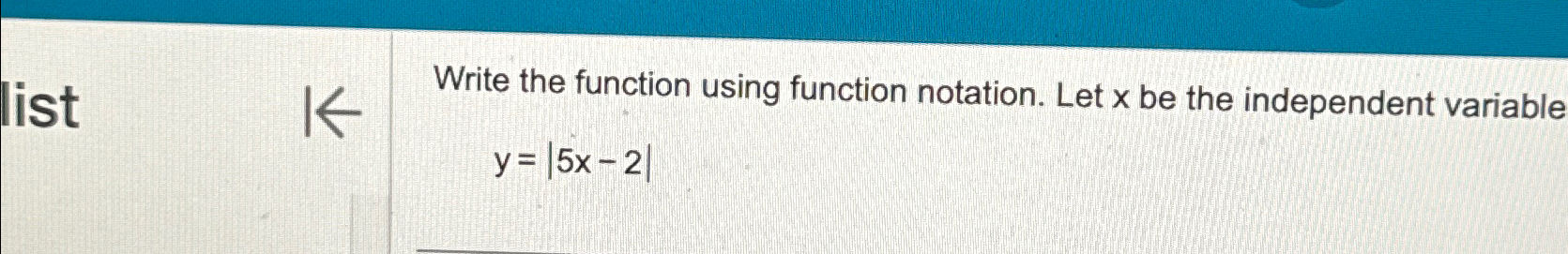 Solved Write The Function Using Function Notation Let X ﻿be 5656