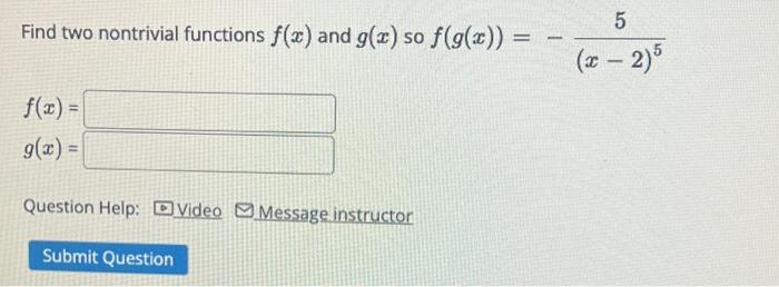 Solved Consider the functions f(x)=−4x−6 and g(x)=−x−7. | Chegg.com