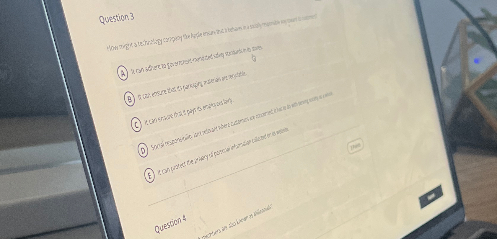 Solved Question 3It can adhere to government-mandated sately | Chegg.com