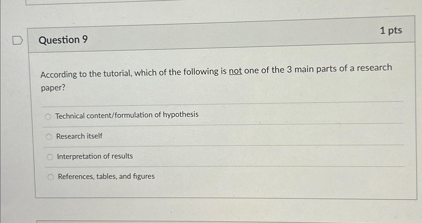Solved Question 91 ﻿ptsAccording to the tutorial, which of | Chegg.com