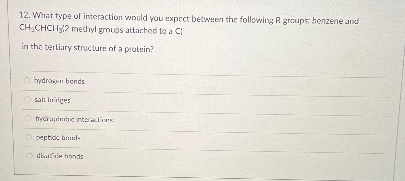 Solved What type of interaction would you expect between the | Chegg.com