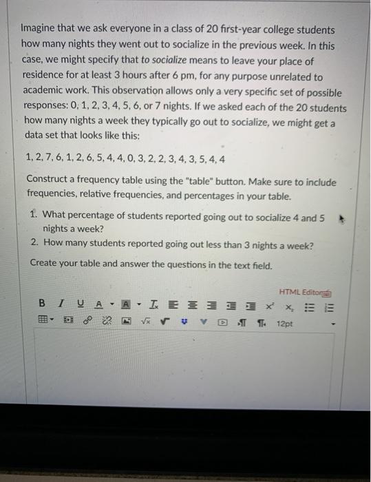 Solved Imagine that we ask everyone in a class of 20 | Chegg.com