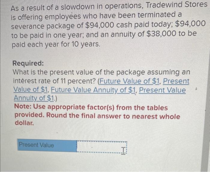 Solved As a result of a slowdown in operations, Tradewind | Chegg.com