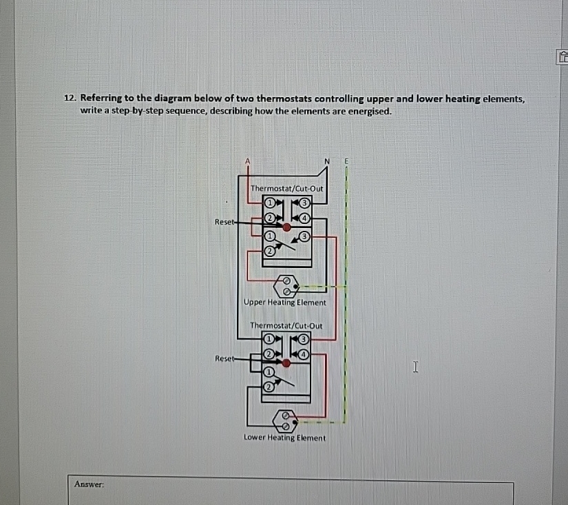 Solved Referring to the diagram below of two thermostats | Chegg.com