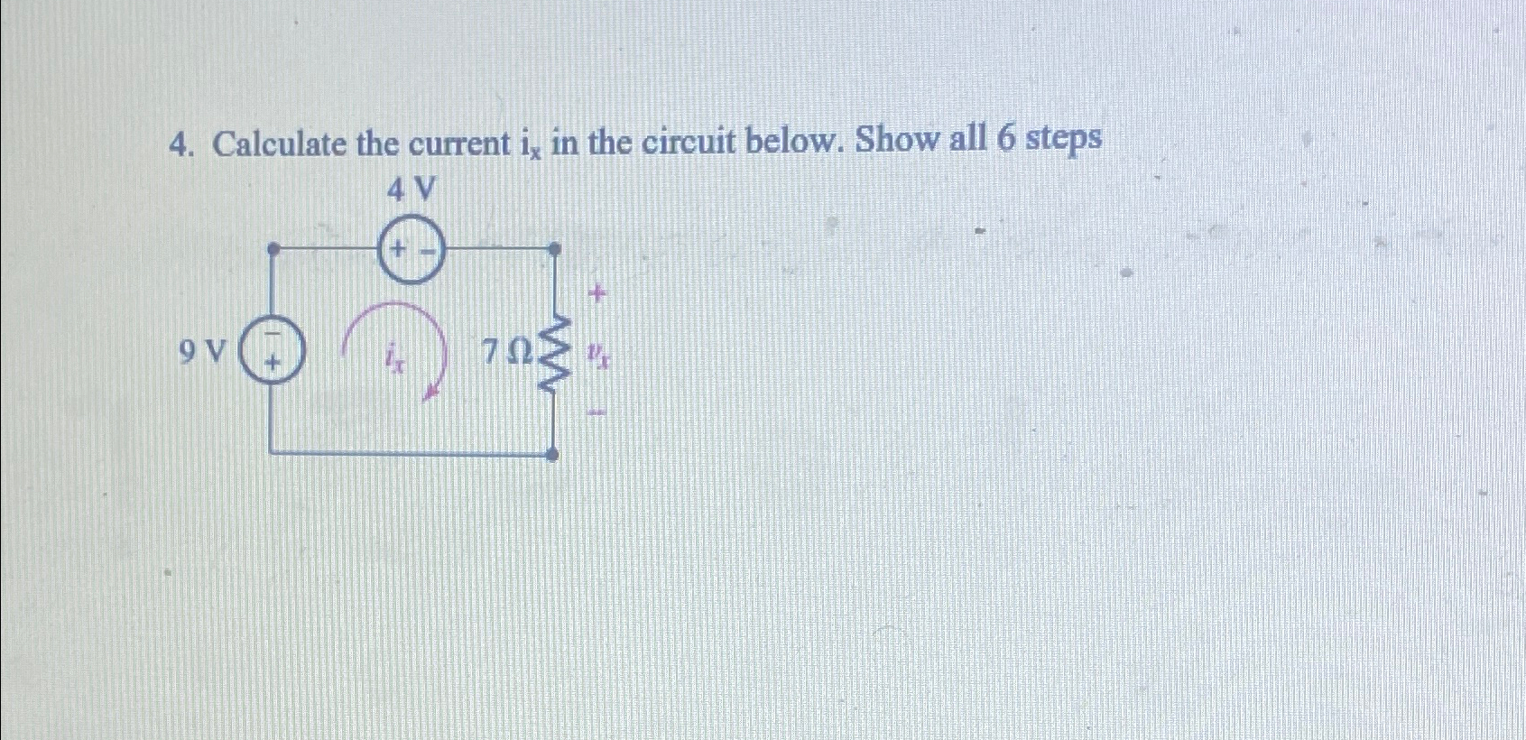 Solved Calculate the current ix ﻿in the circuit below. Show | Chegg.com