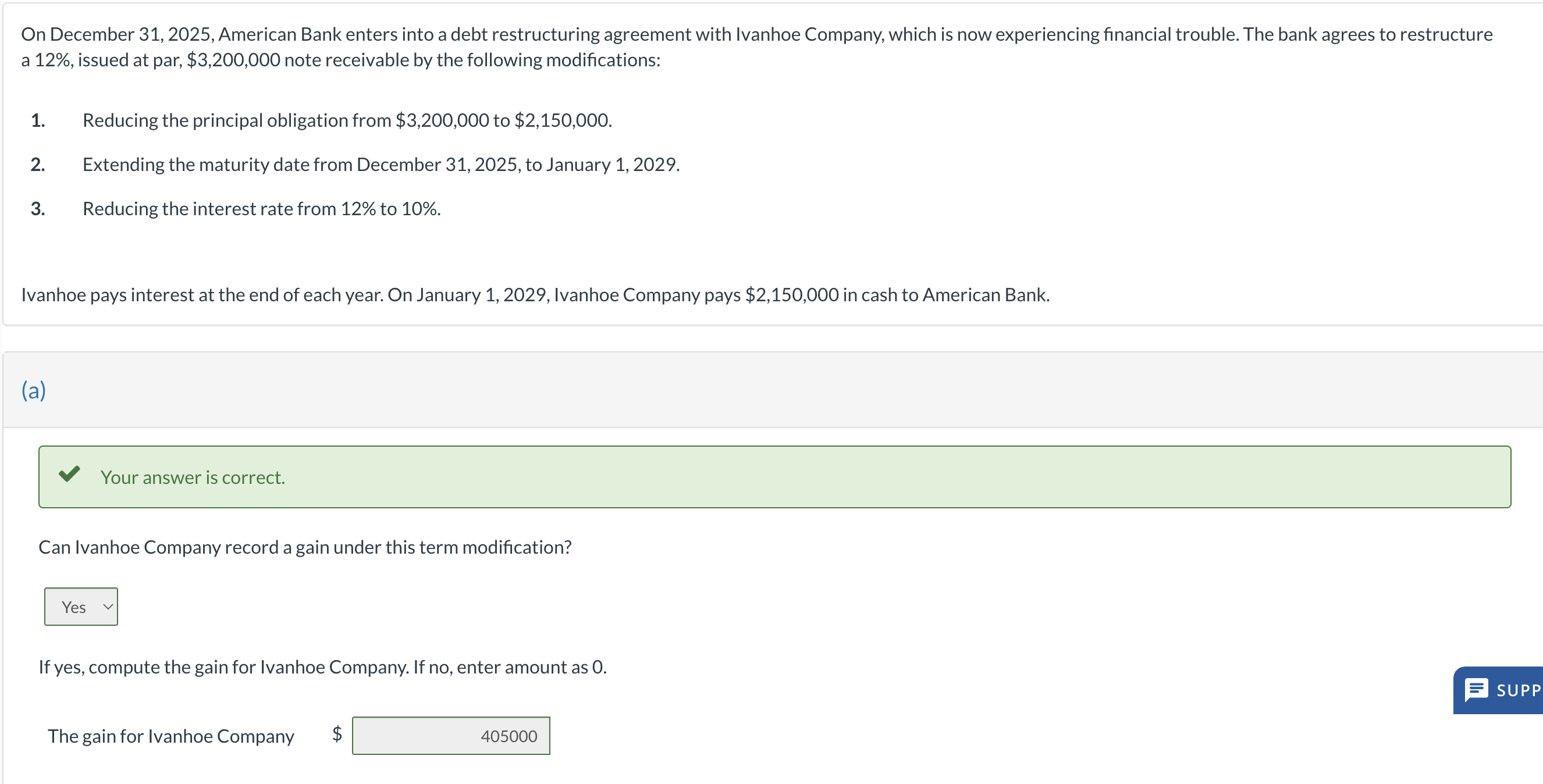 Solved On December 31, 2025, ﻿American Bank enters into a | Chegg.com