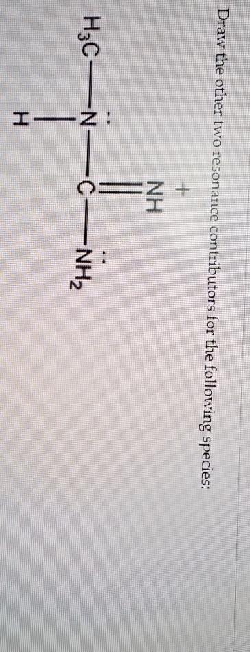 Solved Draw the other two resonance contributors for the | Chegg.com