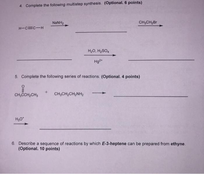 Solved 4. Complete the following multistep synthesis. | Chegg.com