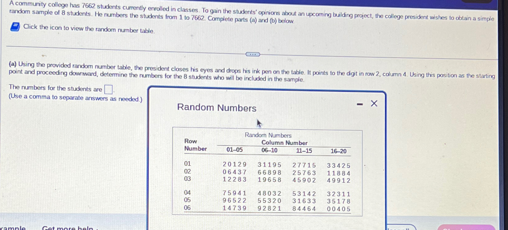 Solved A community college has 7662 ﻿students currently | Chegg.com