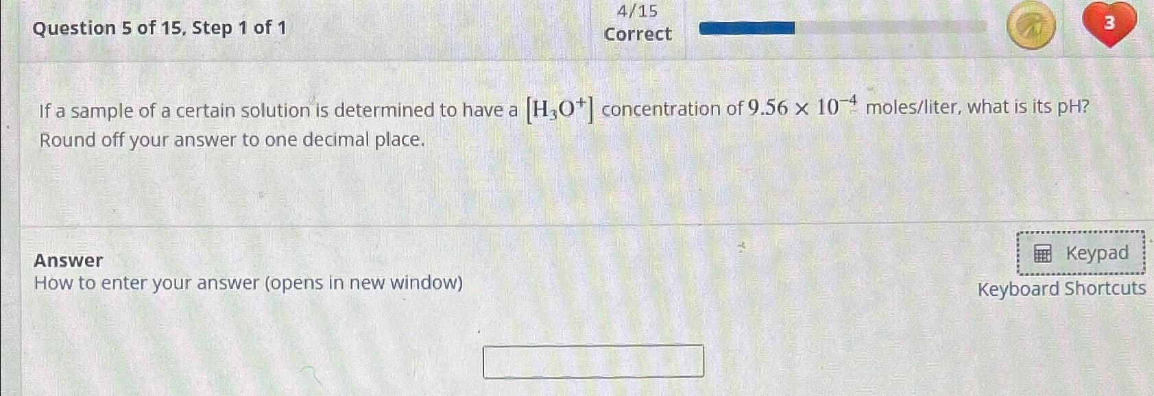 Solved Question 5 ﻿of 15 , ﻿Step 1 ﻿of 1If a sample of a | Chegg.com