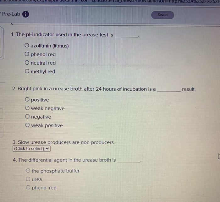 Solved https%253A 52F%252F Pre-Lab Saved 1. The pH indicator | Chegg.com