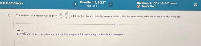 Solved The variable t is a real number and P=(33,36) is the | Chegg.com