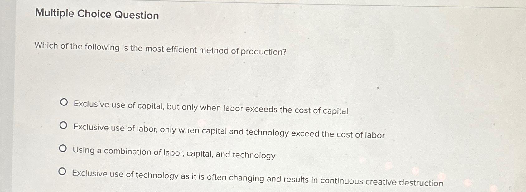 Solved Multiple Choice QuestionWhich of the following is the | Chegg.com