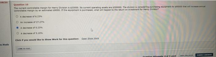 Solved Urges Question 10 The Current Controllable Margin For