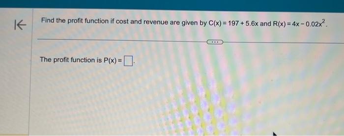 Solved Find the marginal profit function if cost and revenue | Chegg.com