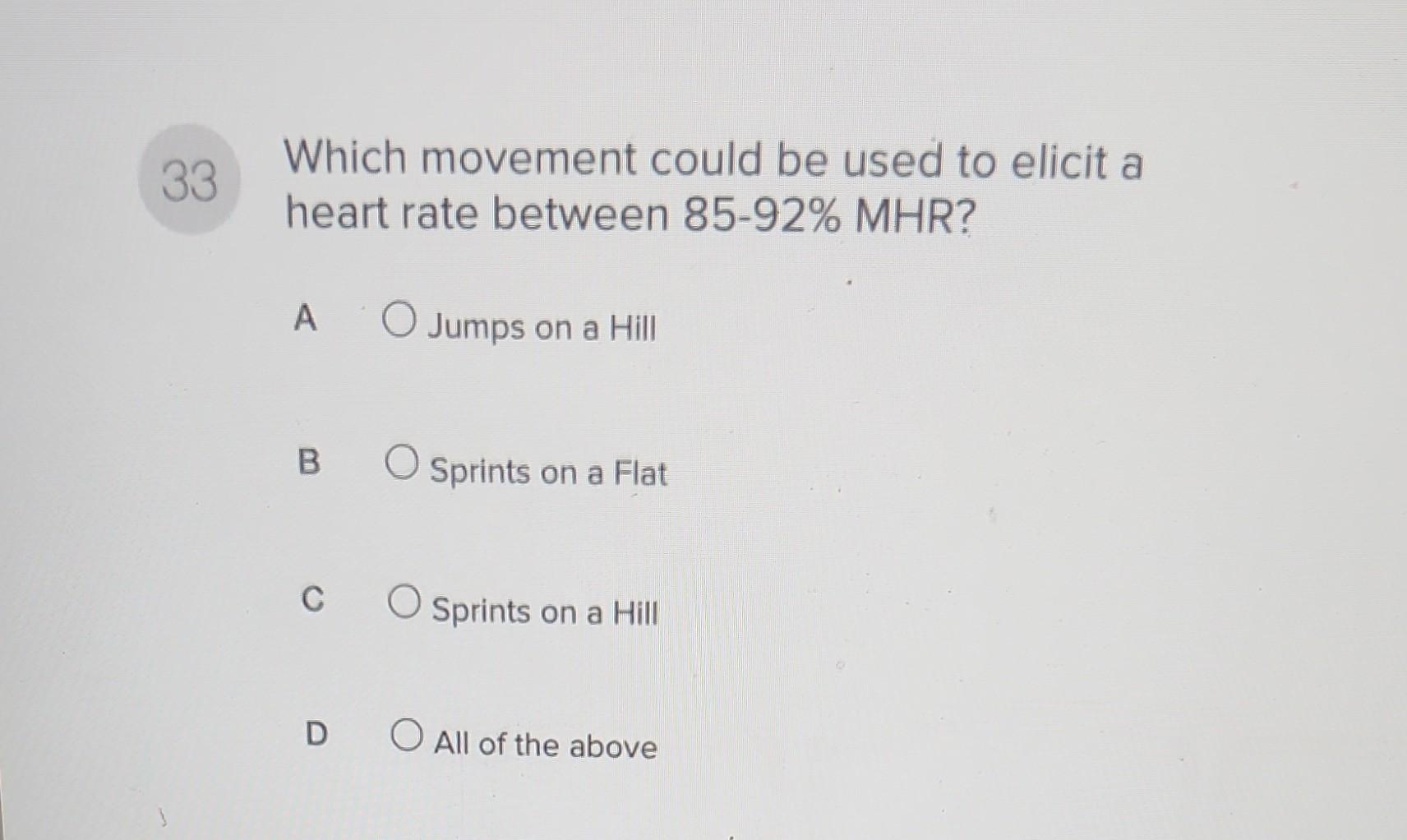 Solved Which movement could be used to elicit a heart rate | Chegg.com