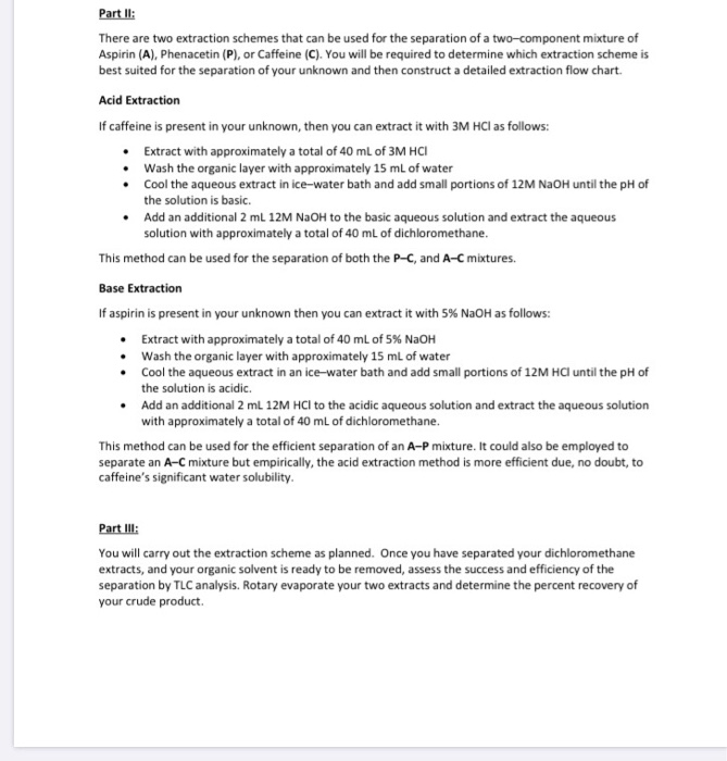 Solved There are two extraction schemes that can be used for | Chegg.com