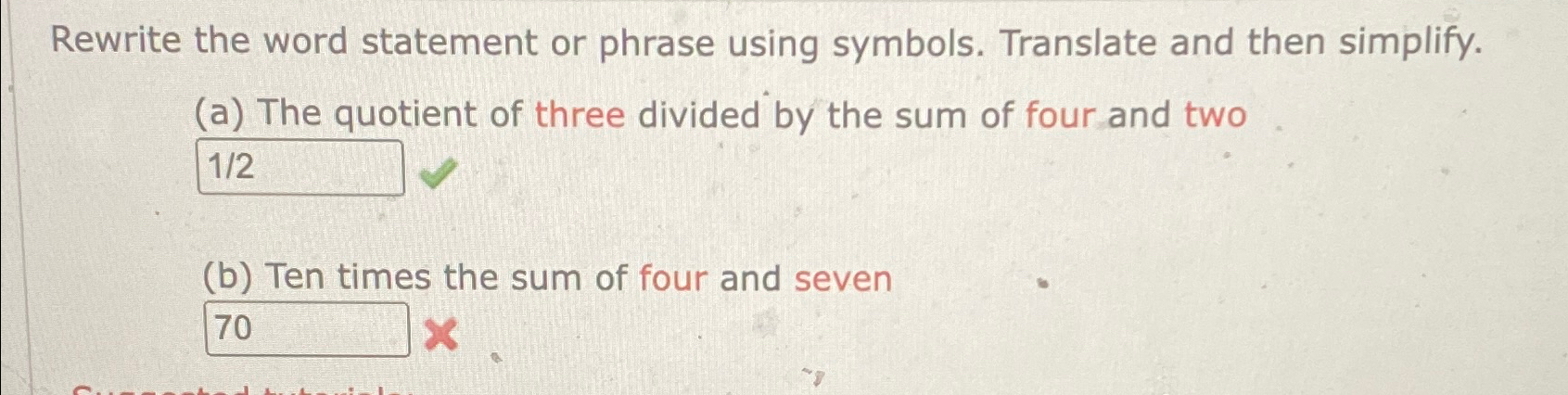 Solved Rewrite the word statement or phrase using symbols. | Chegg.com