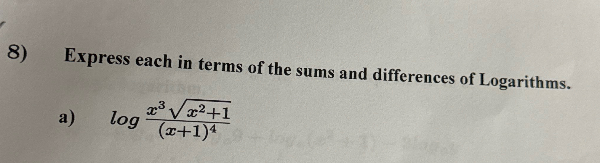 Solved Express each in terms of the sums and differences of | Chegg.com