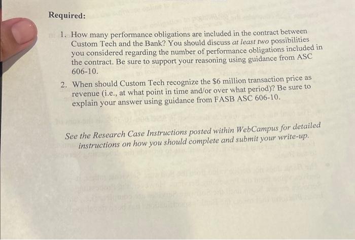 Solved Required: 1. How many performance obligations are | Chegg.com