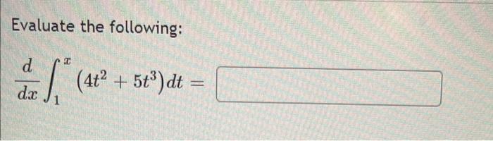 Solved Evaluate the following: | Chegg.com