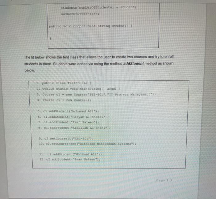 Solved Description An object can contain another object and | Chegg.com