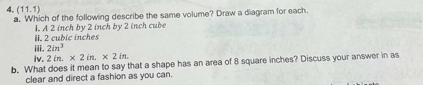 Solved (11.1)a. ﻿Which of the following describe the same | Chegg.com