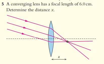 Solved 5 ﻿A converging lens has a focal length of | Chegg.com
