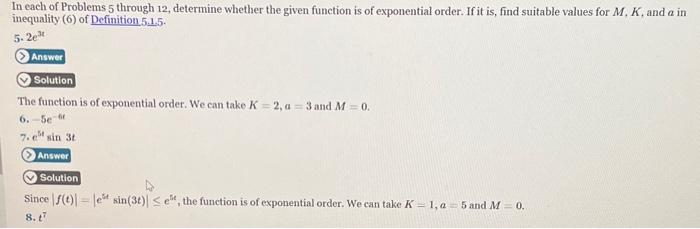 Solved just number 8 - prove that t^7 is of exponential | Chegg.com