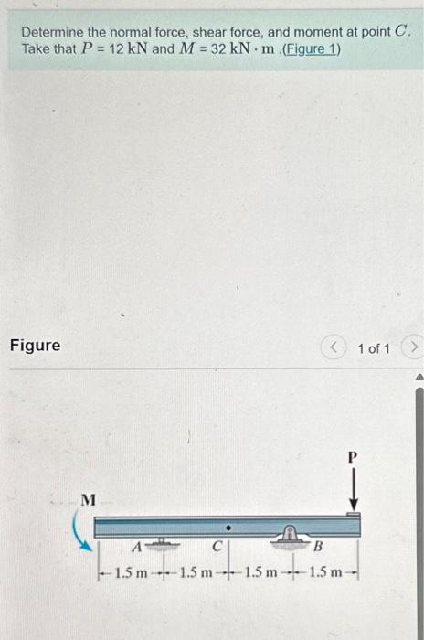 Solved Determine the normal force at point C. Express your | Chegg.com