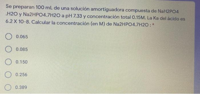Solved 100 mL of a buffer solution composed of NaH2PO4 .H2O | Chegg.com