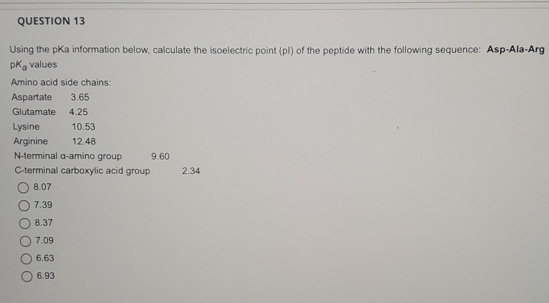 Solved Using the pKa information below, calculate the | Chegg.com