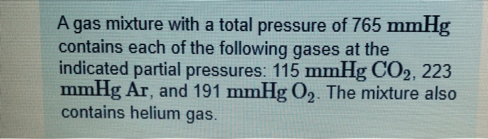 Solved Part A What is the partial pressure of the helium | Chegg.com