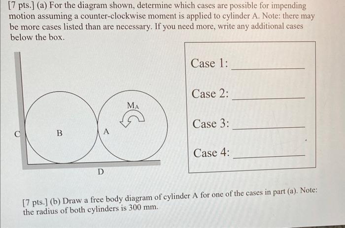 [7 pts.] (a) For the diagram shown, determine which | Chegg.com