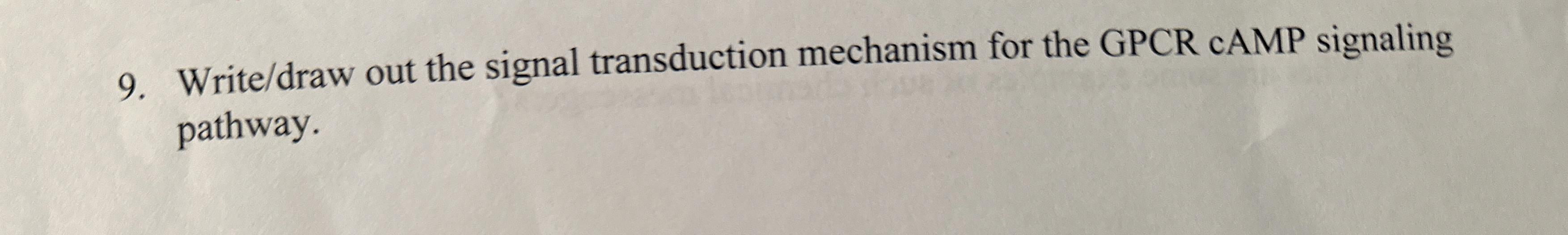 Solved Write/draw out the signal transduction mechanism for | Chegg.com