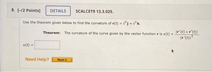 Solved 8. (-12 points) DETAILS SCALCET9 13.3.025. Use the | Chegg.com