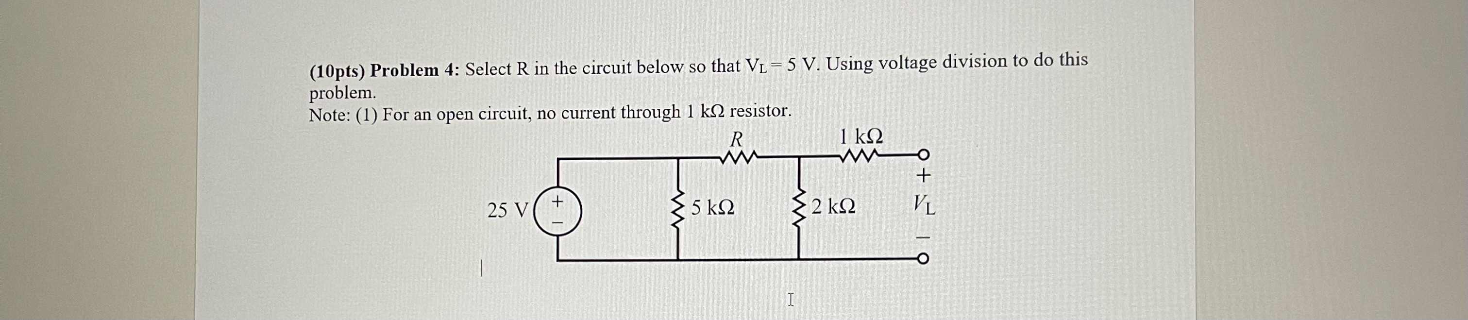 Solved (10pts) ﻿Problem 4: Select R ﻿in the circuit below so | Chegg.com
