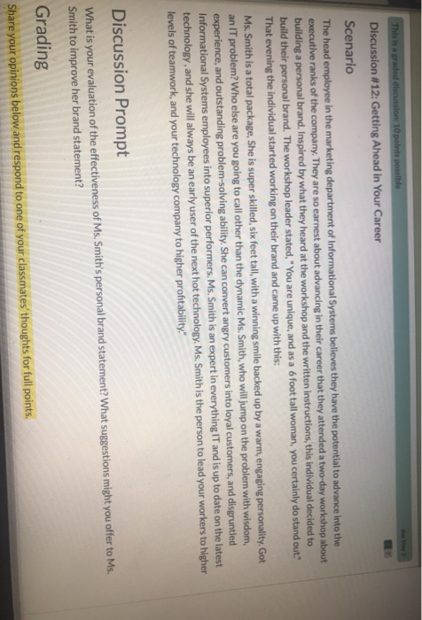 Solved This is a graded discussion 10 points possible | Chegg.com