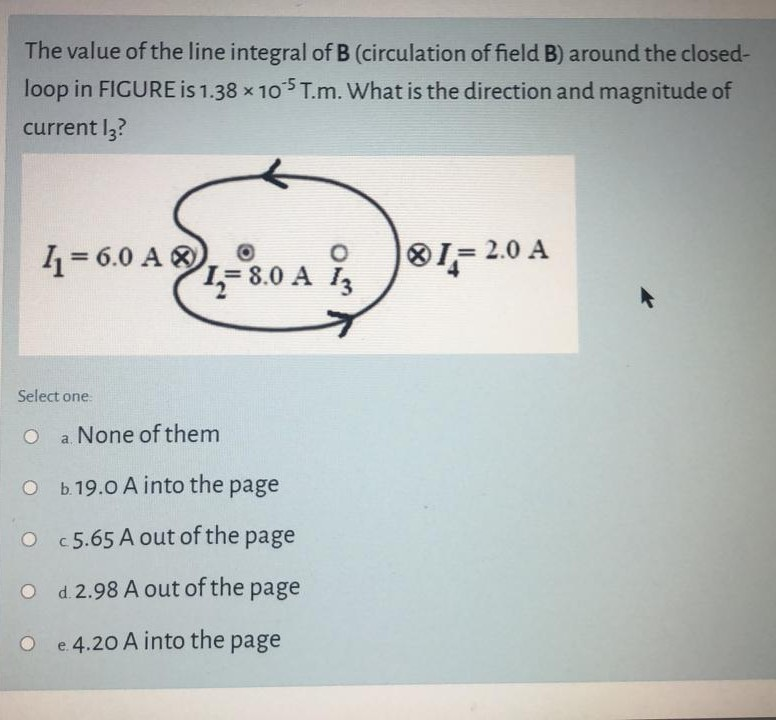 Solved The value of the line integral of B (circulation of | Chegg.com