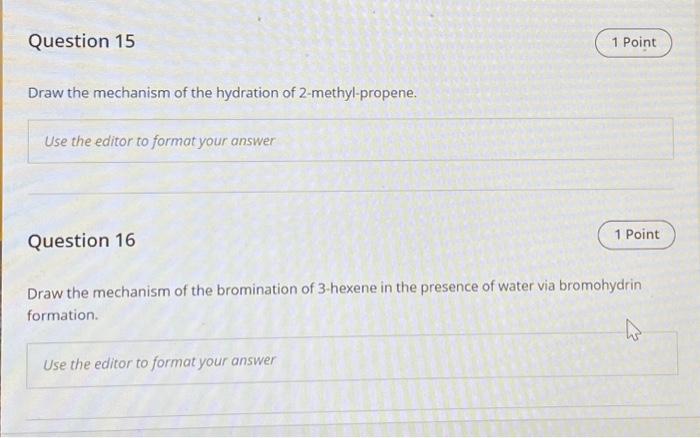 Solved Draw the mechanism of the hydration of | Chegg.com